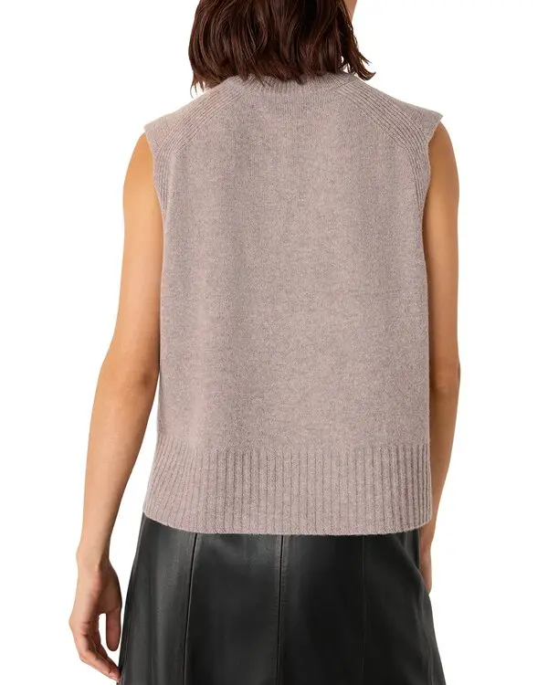 Whistles Sleeveless Wool Top - Neutral