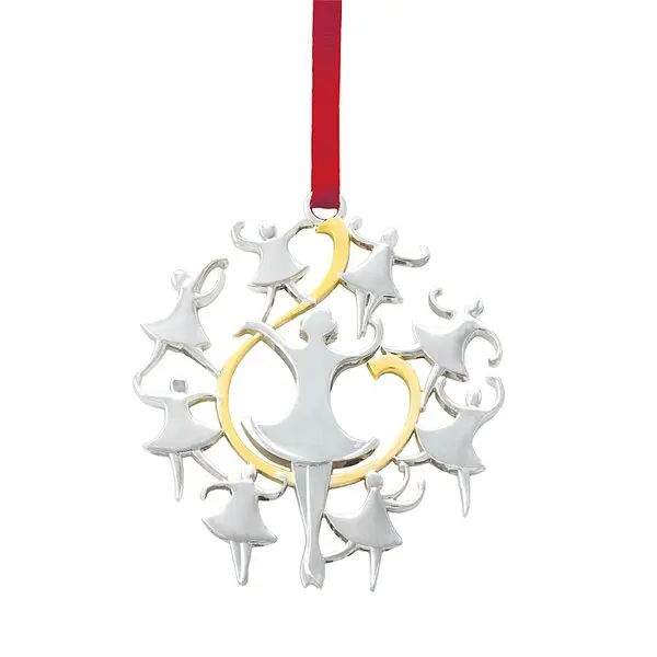 NAMBE 12 Days Of Christmas Ornament 9 Ladies Dancing - Silver