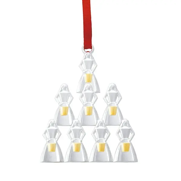 NAMBE 12 Days Of Christmas Ornament 8 Maids A Milking - Silver