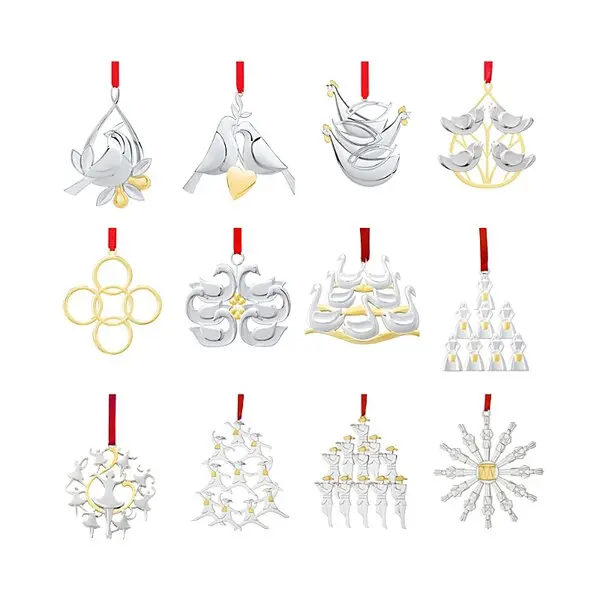 NAMBE 12 Days Of Christmas Ornaments Complete Set