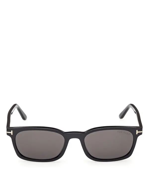 TOM FORD Square Sunglasses, 53mm - Black/smoke