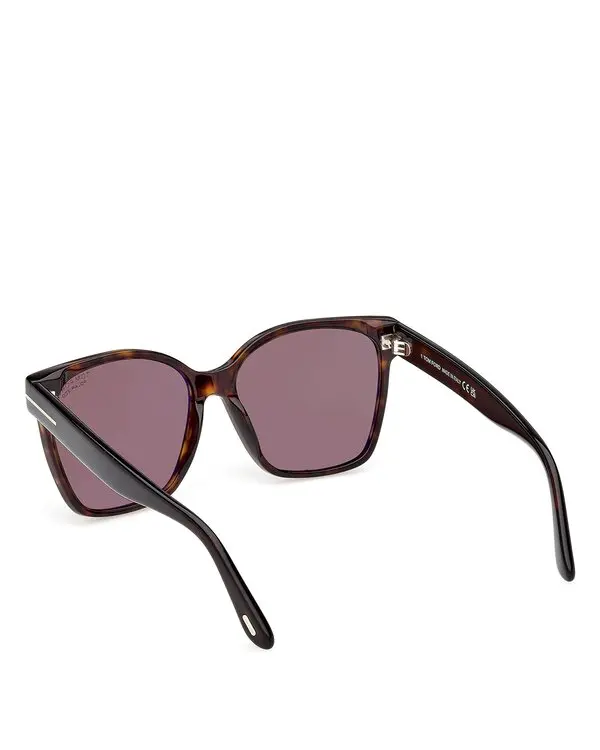 TOM FORD Iris Butterfly Sunglasses, 56mm - Red