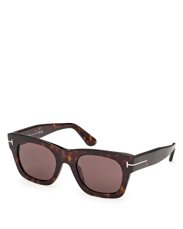 TOM FORD Square Sunglasses, 51mm - Havana/brown