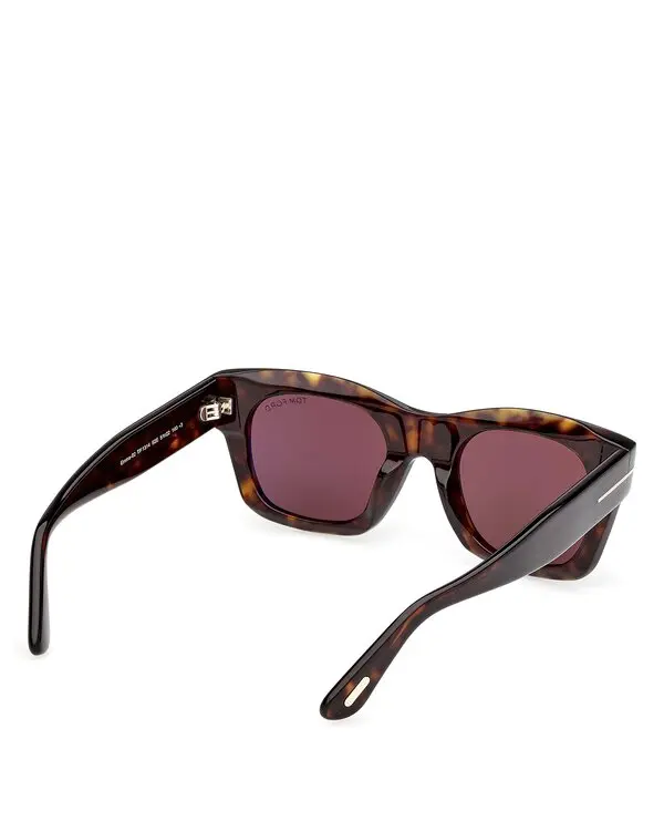 TOM FORD Square Sunglasses, 51mm - Havana/brown