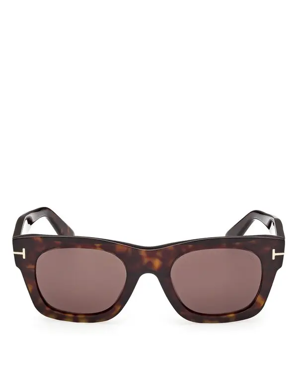 TOM FORD Square Sunglasses, 51mm - Havana/brown