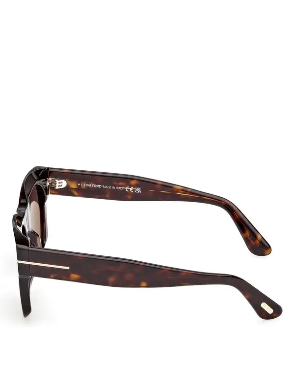 TOM FORD Square Sunglasses, 51mm - Havana/brown