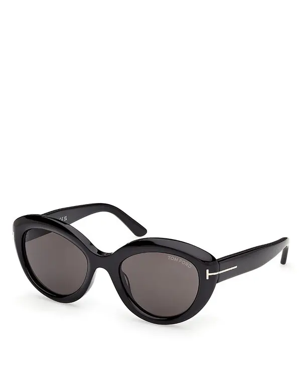 TOM FORD Stacy Cat Eye Sunglasses - Black/smoke