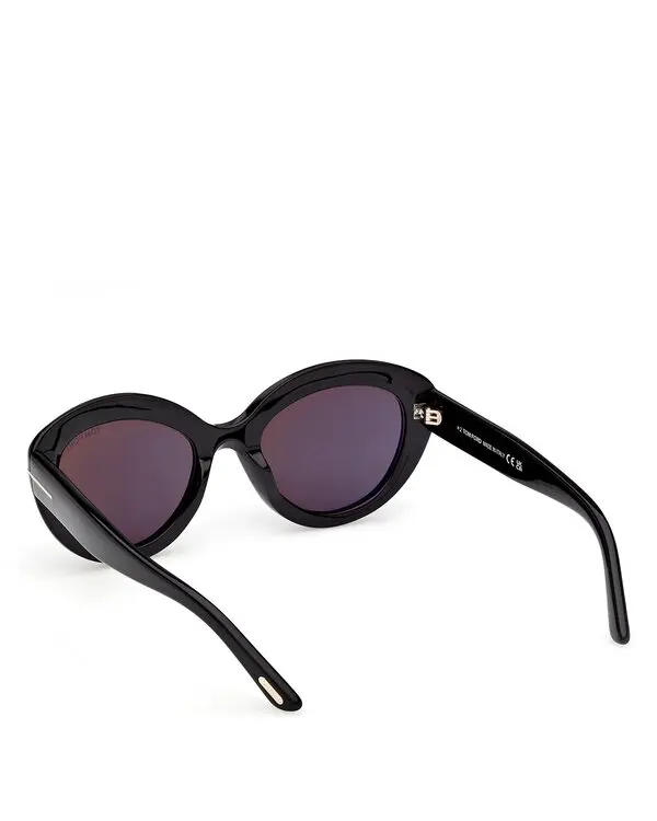 TOM FORD Stacy Cat Eye Sunglasses - Black/smoke