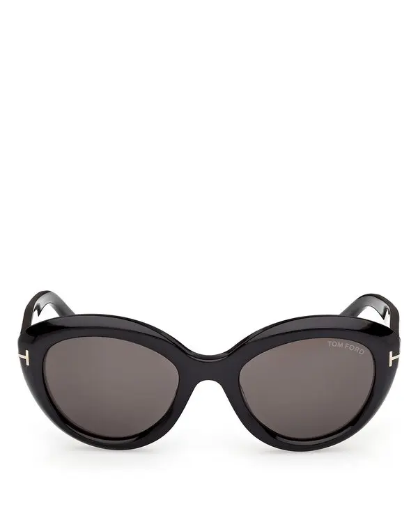 TOM FORD Stacy Cat Eye Sunglasses - Black/smoke