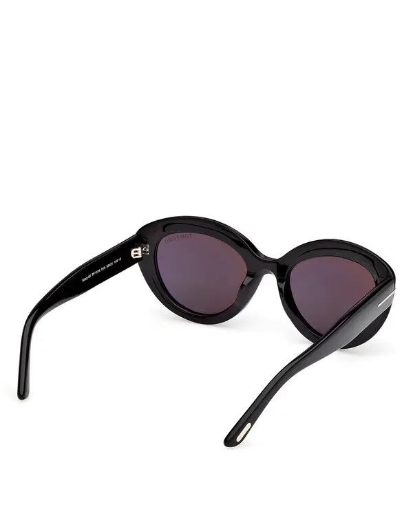 TOM FORD Stacy Cat Eye Sunglasses - Black/smoke
