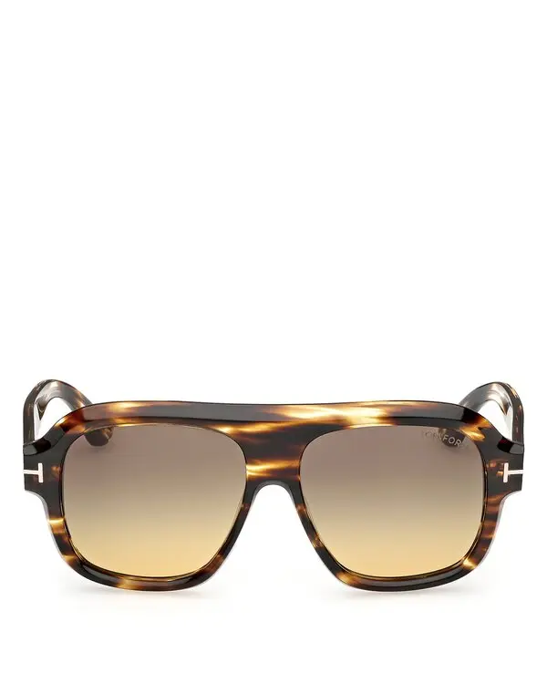 TOM FORD Rhonda Pilot Sunglasses - Havana/smoke