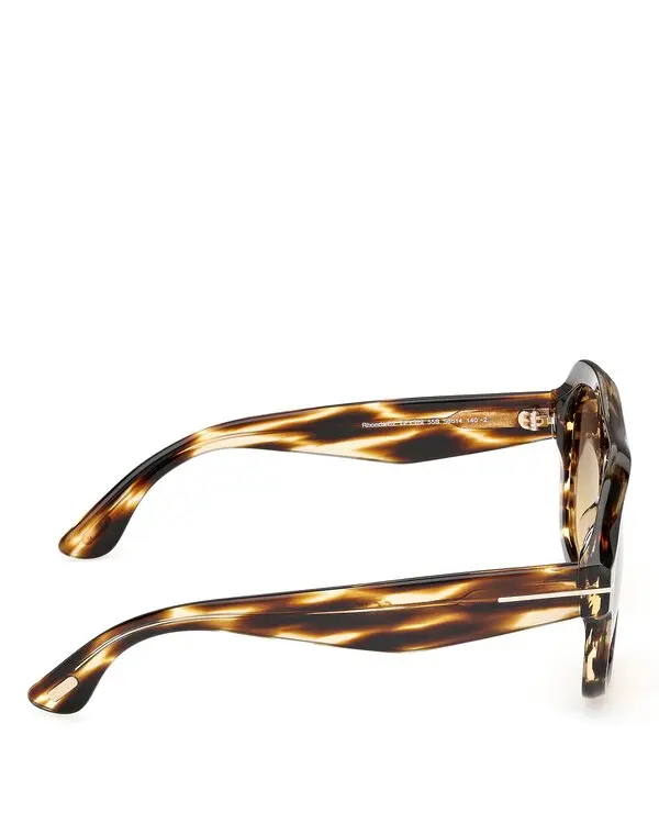 TOM FORD Rhonda Pilot Sunglasses - Havana/smoke