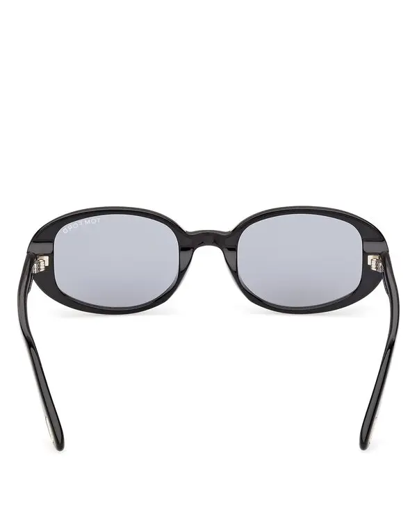 TOM FORD Iggy Oval Sunglasses - Black/smoke
