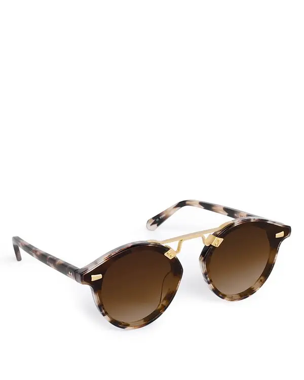 Krewe Round Sunglasses, 63mm - Venezia