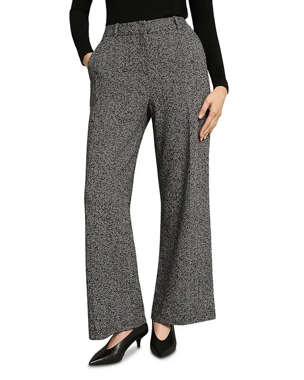 HOBBS LONDON Marlyn Herringbone Trousers