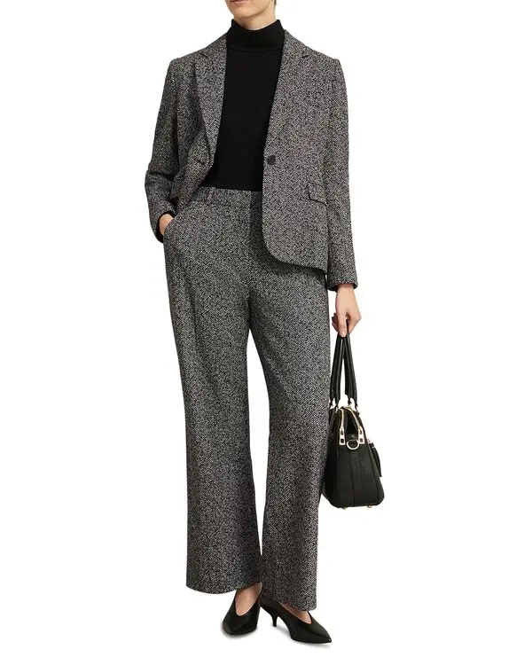 HOBBS LONDON Marlyn Herringbone Trousers