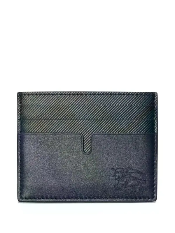 Burberry Leather Card Holder - Blue