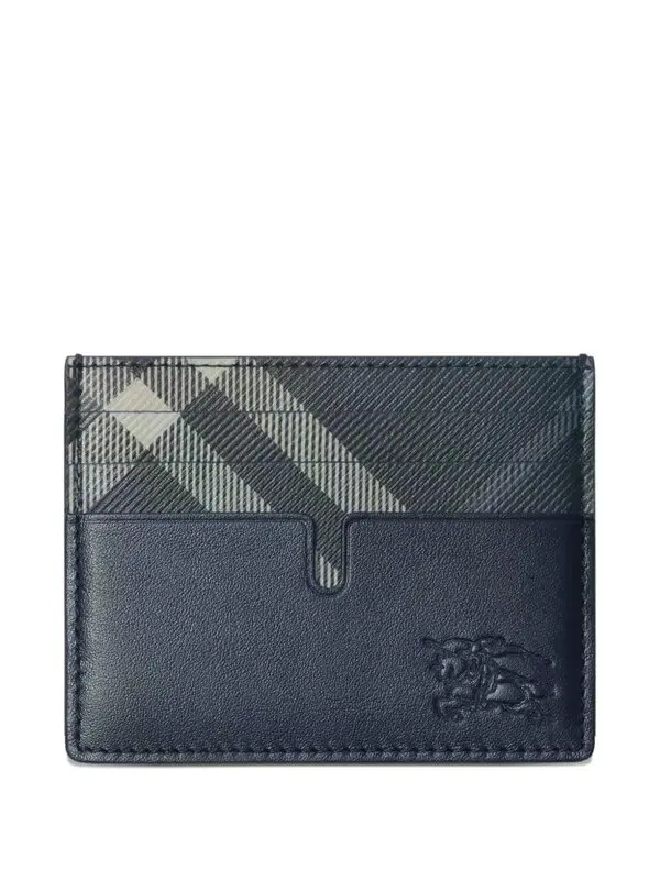 Burberry Tall Pop Check Card Case - Blue