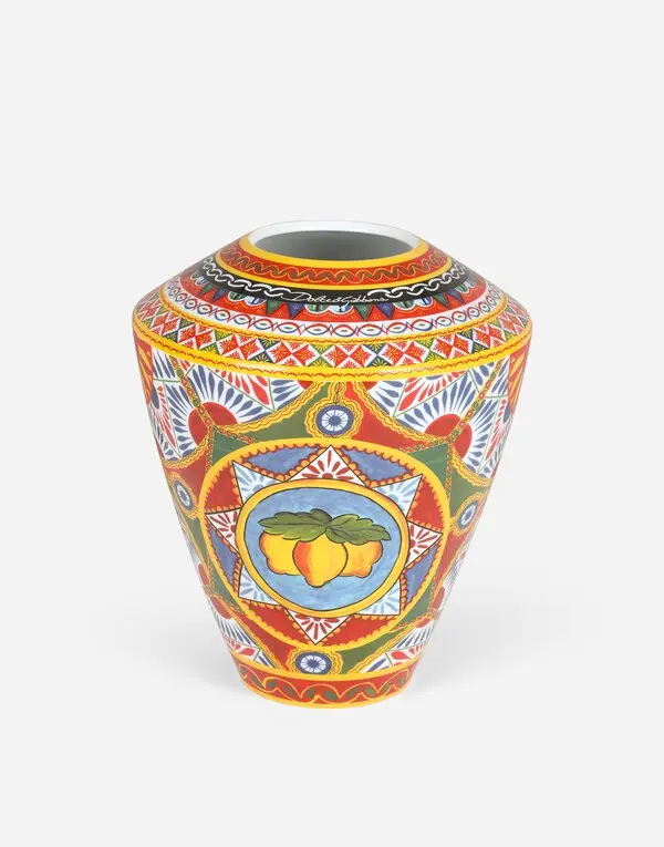 Dolce & Gabbana Large Amphora Porcelain Vase - Multicolor