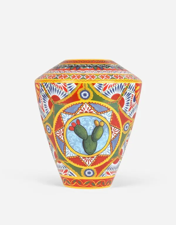 Dolce & Gabbana Large Amphora Porcelain Vase - Multicolor