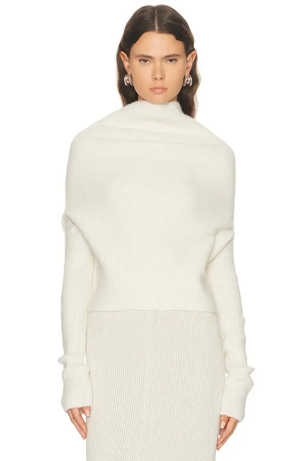 Rick Owens Long Sleeve Cowl Sweater