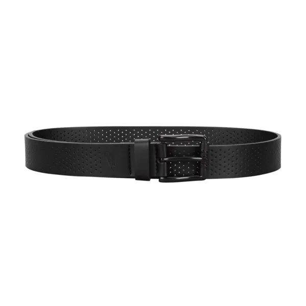 Nike Perforated Leather Belt - Black