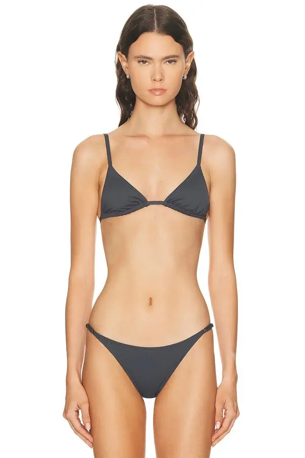 ST. AGNI Triangle Bikini Top - Graphite