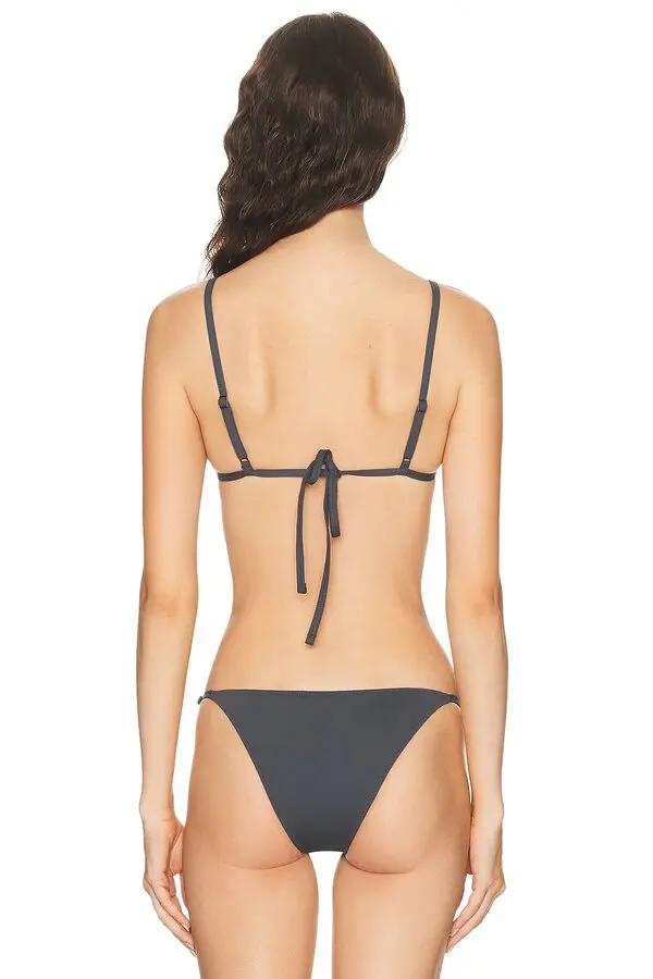 ST. AGNI Triangle Bikini Top - Graphite