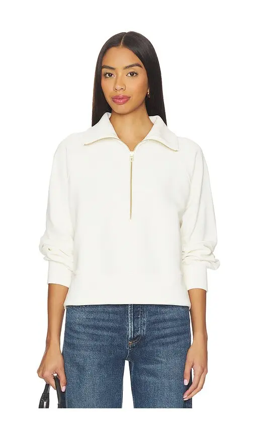 Varley Milano Half Zip Sweatshirt - Ivory