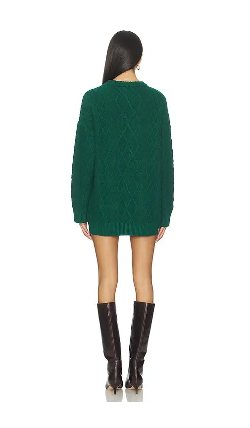 Show Me Your Mumu Canyon Tunic Sweater Dress - Emerald Cable Knit |  Editorialist