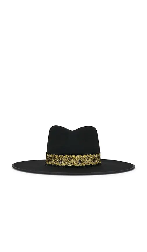Lack Of Color Rancher Hat - Noir & Gold Special