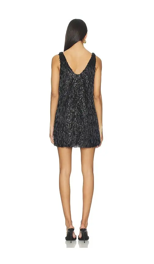 Astr The Label Emani Sequin Fringe Dress In Black - 15% Off | Editorialist