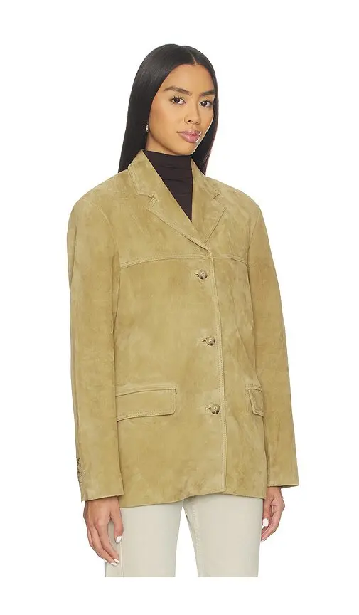 EAVES Aroa Suede Blazer Jacket - Palm