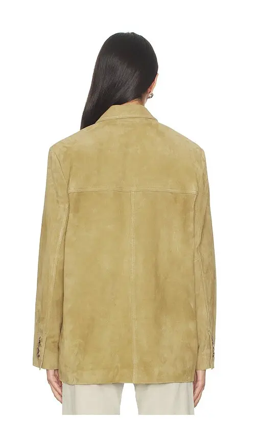 EAVES Aroa Suede Blazer Jacket - Palm