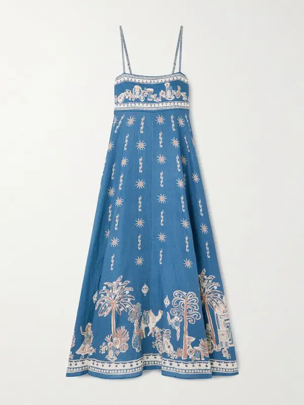 knee length dresses for ladies Alemais Poppy Spliced Midi Dress Multi Size 16 main image 1