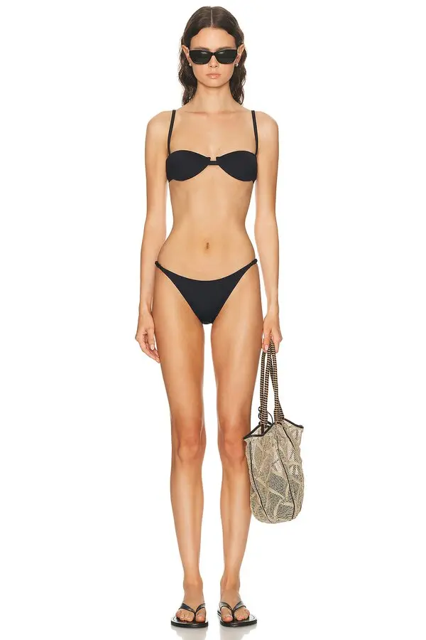 ST. AGNI Balconette Bikini Top - Black