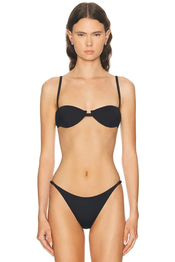 ST. AGNI Balconette Bikini Top - Black