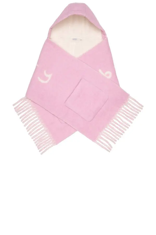 Burberry Hooded Pocket Scarf In Pink - Sugar Pink