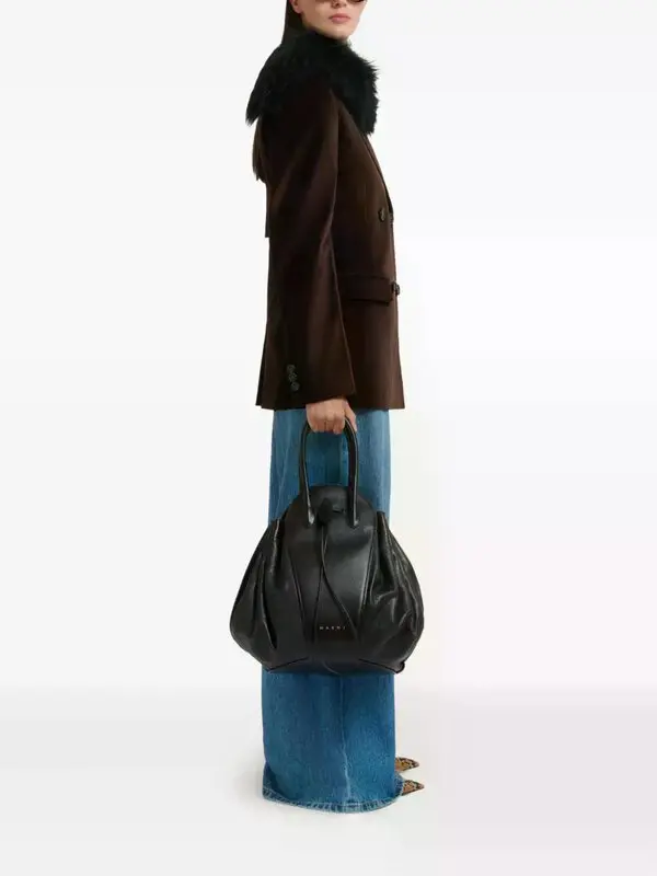 Marni Tubular Handle Shoulder Bag - Black