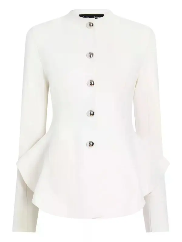 Proenza Schouler Buttoned Peplum Jacket - White