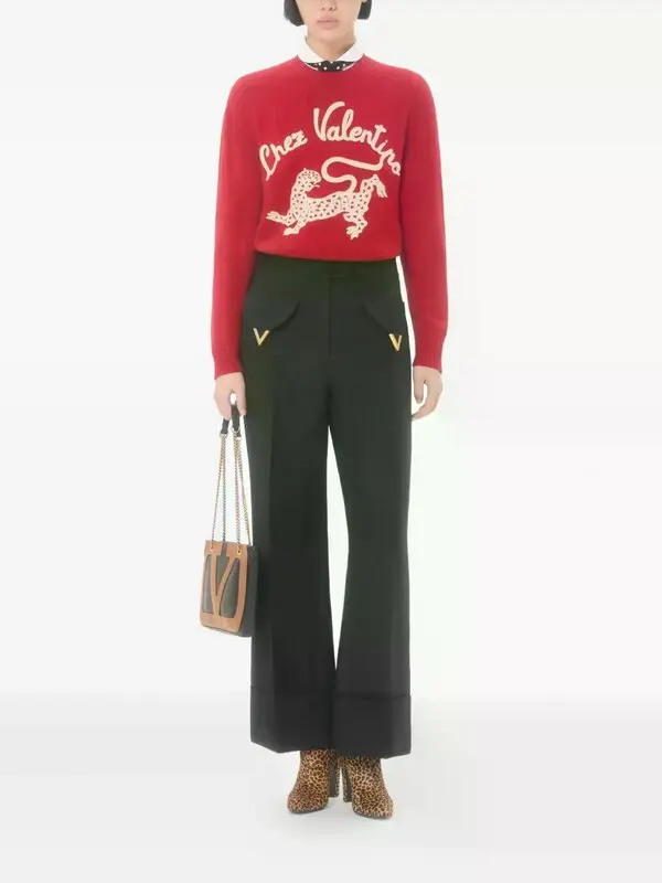 Valentino Garavani Crepe Couture Cuffed Trousers
