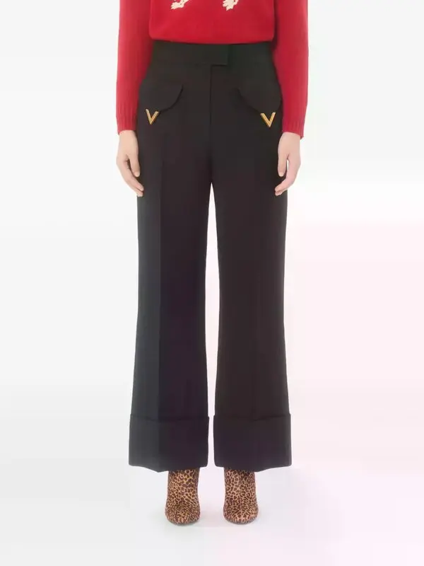 Valentino Garavani Crepe Couture Cuffed Trousers