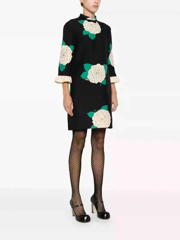 Valentino Garavani Crepe Couture With Après L'hiver Print Mini Dress