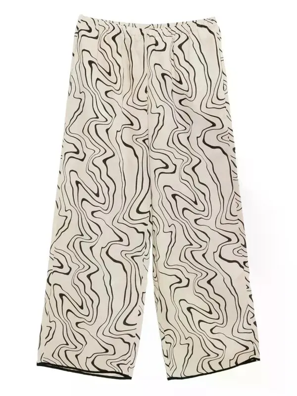 BAMBAH Linen Zebra Print Pants