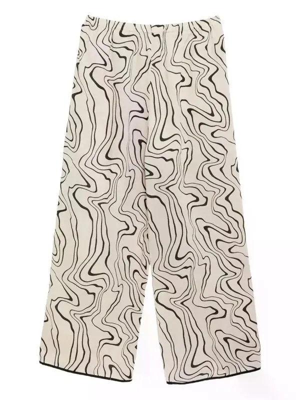 BAMBAH Linen Zebra Print Pants