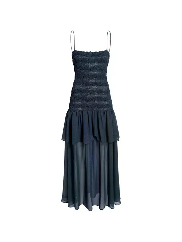 Proenza Schouler Michal Ruffled Midi Dress - Blue
