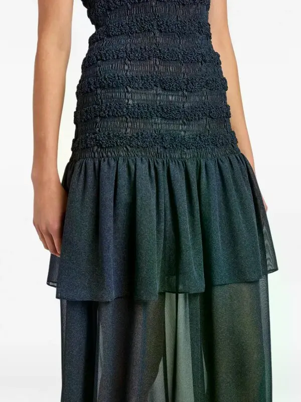 Proenza Schouler Michal Ruffled Midi Dress - Blue