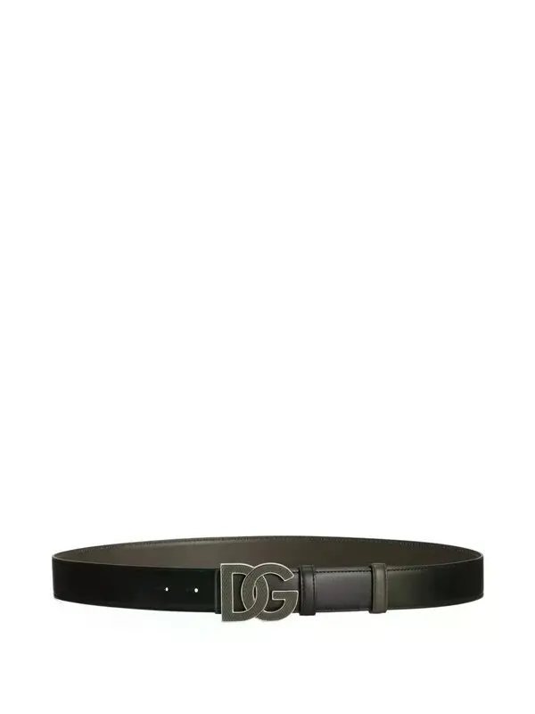 Dolce & Gabbana Belt With Logo Buckle - Black