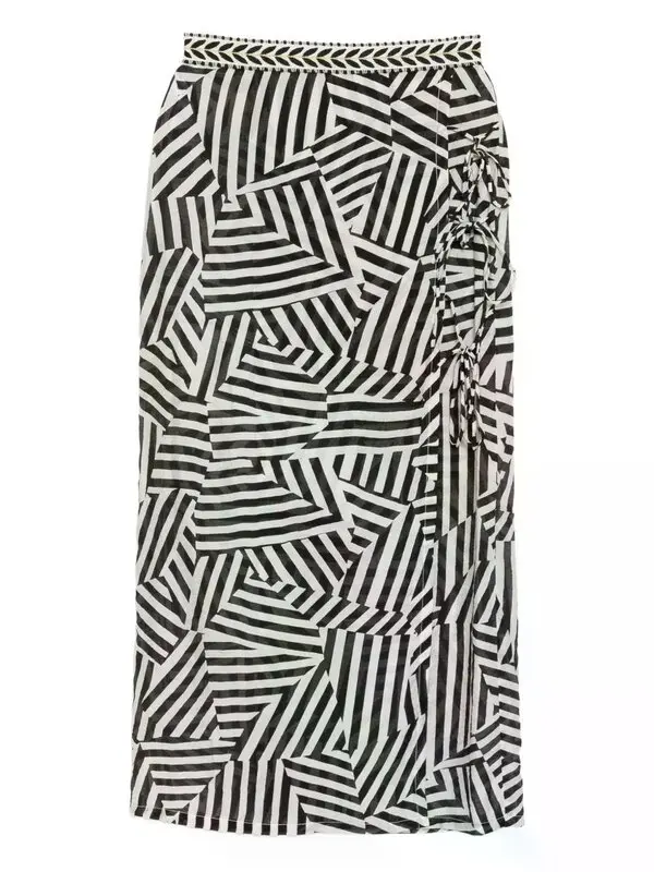 BAMBAH Geo Wrap Skirt - Black
