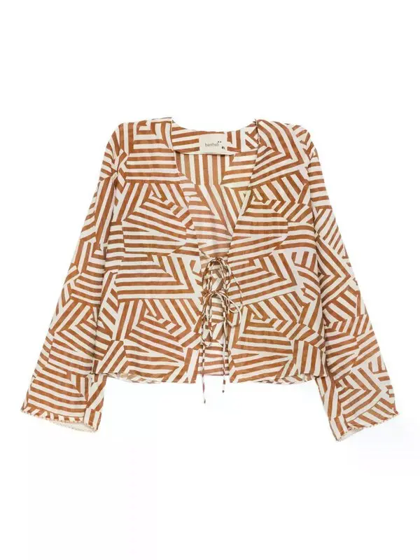 BAMBAH Geo Ruffle Top